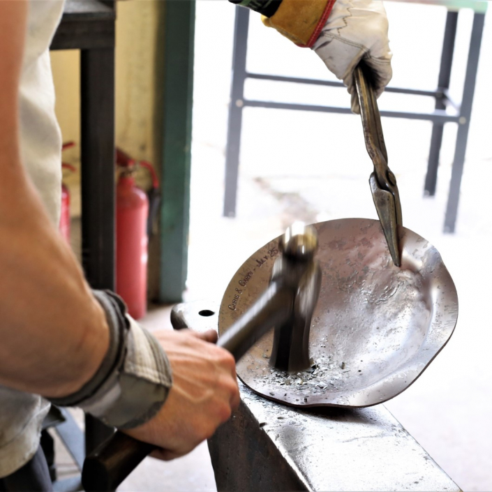 Iron Bowl with Copper Staples - Coach House Forge