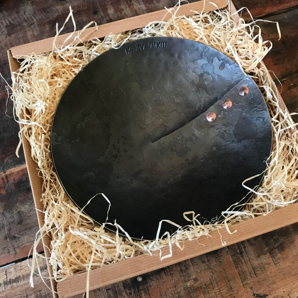 Extra Large Iron Bowl with Copper Rivets - Coach House Forge