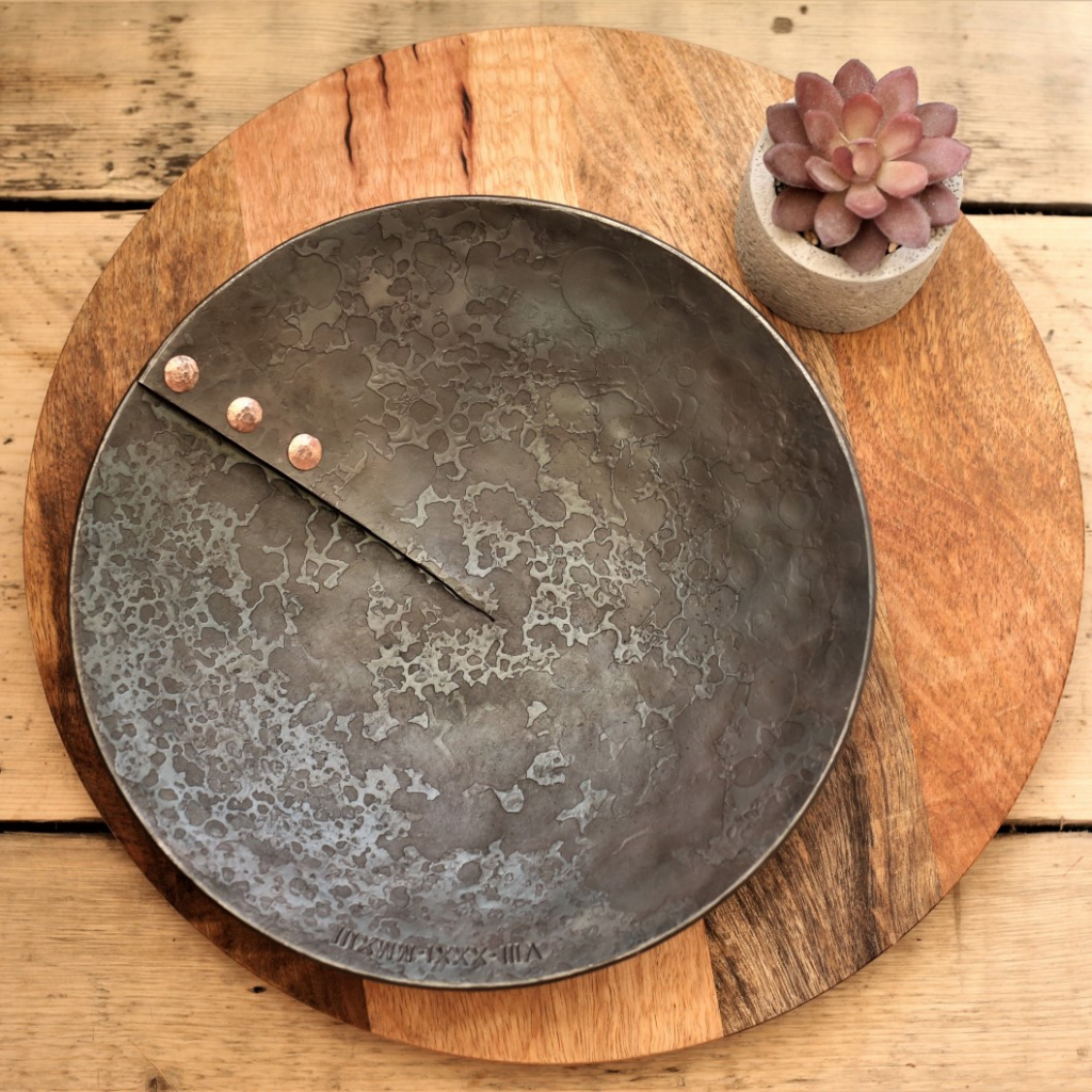 Extra Large Iron Bowl with Copper Rivets - Coach House Forge