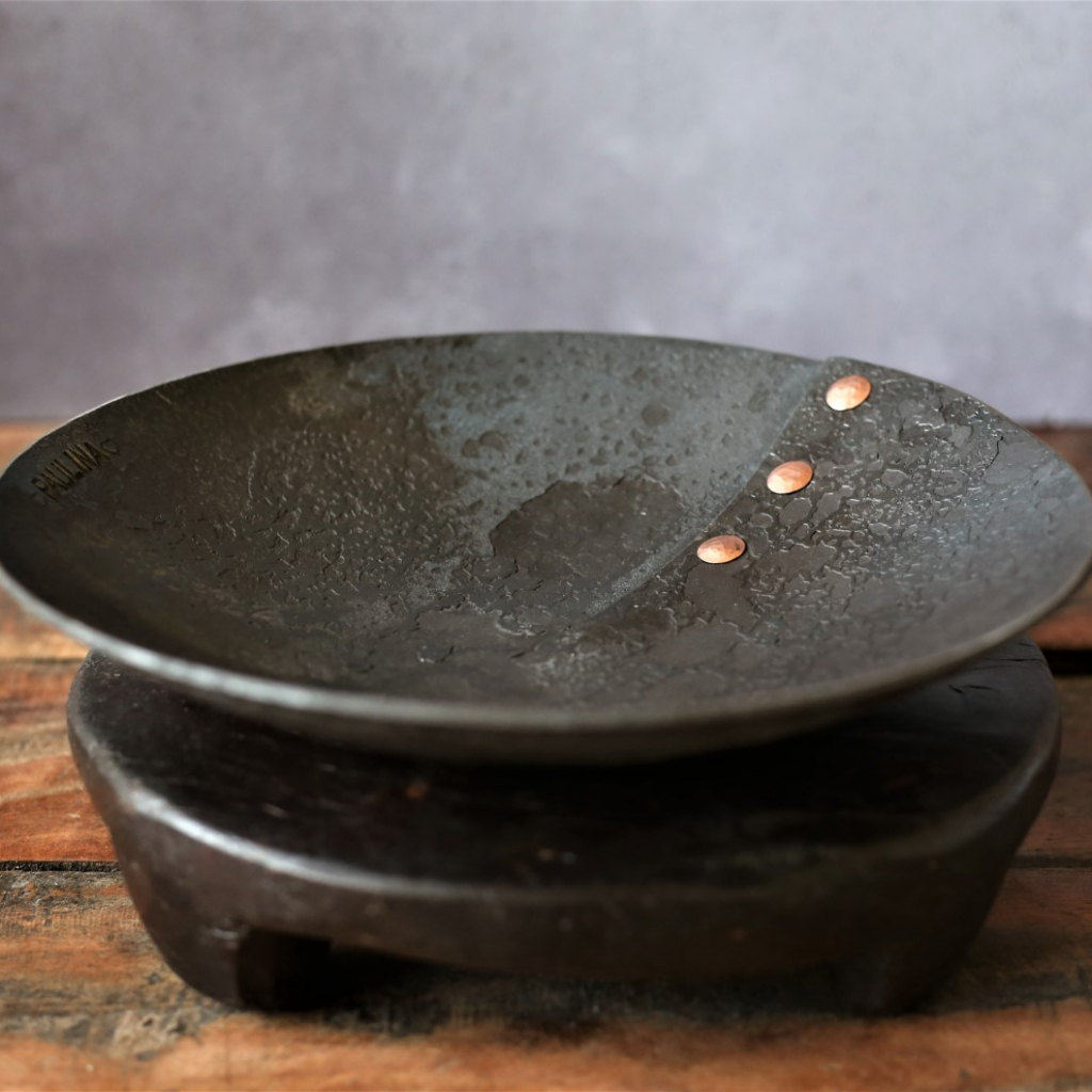 Extra Large Iron Bowl with Copper Rivets - Coach House Forge
