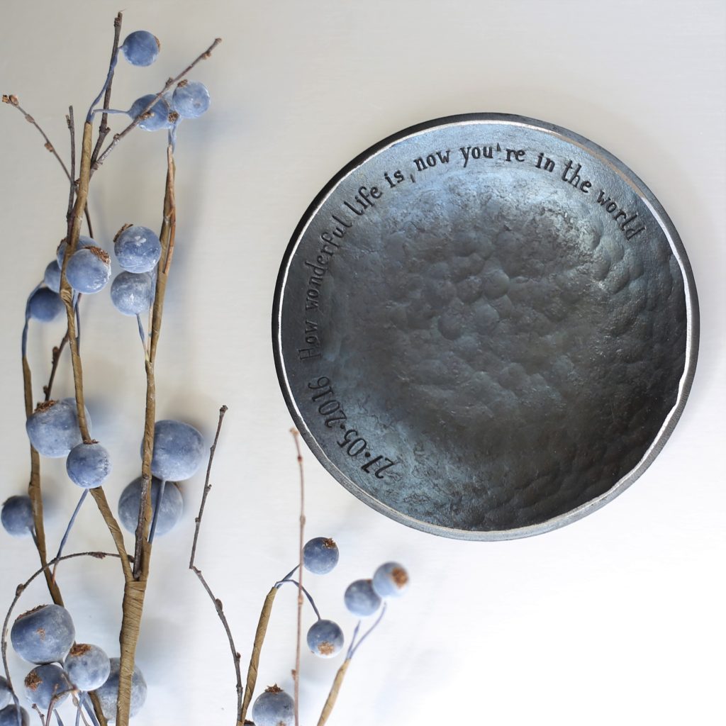 6th Anniversary Medium Fold Dish (20cm / 8") - Coach House Forge