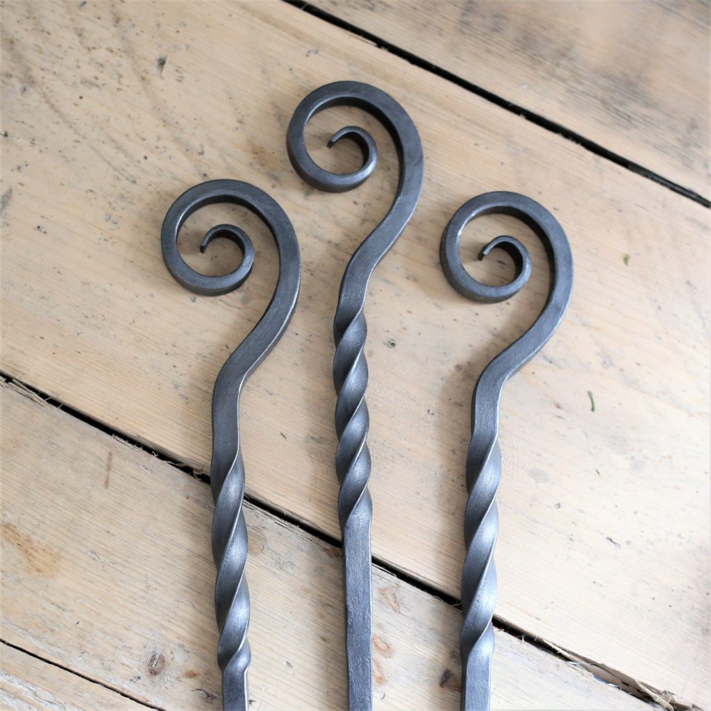 Scroll Fire Poker with Twist - Coach House Forge