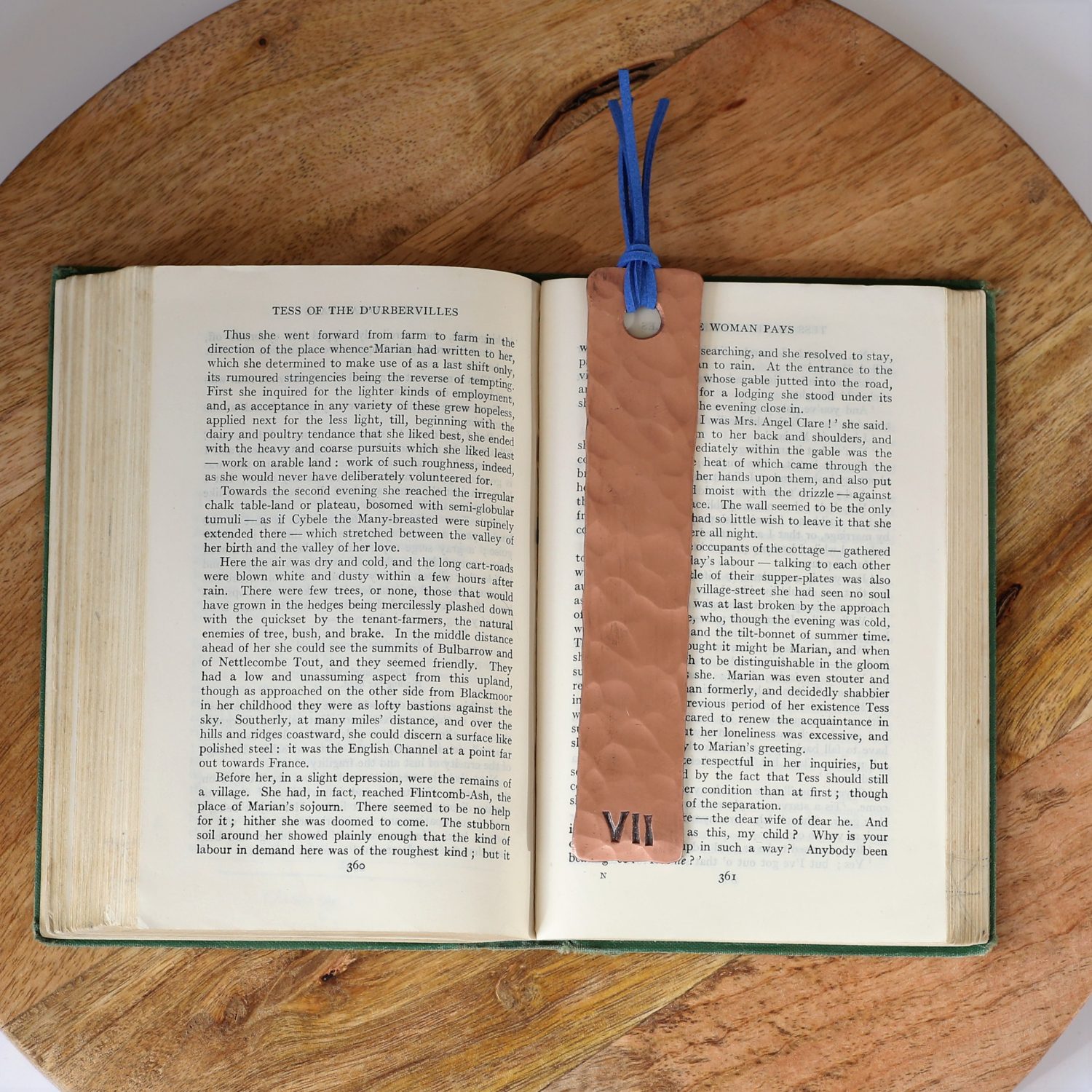 Personalised 7th Anniversary Copper Bookmark - Coach House Forge