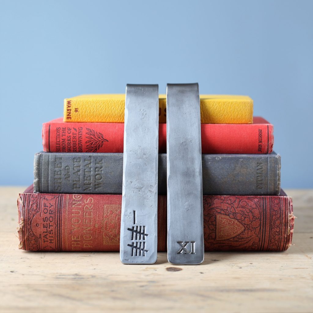 Personalised 11th Anniversary Scroll Bookmark - Coach House Forge