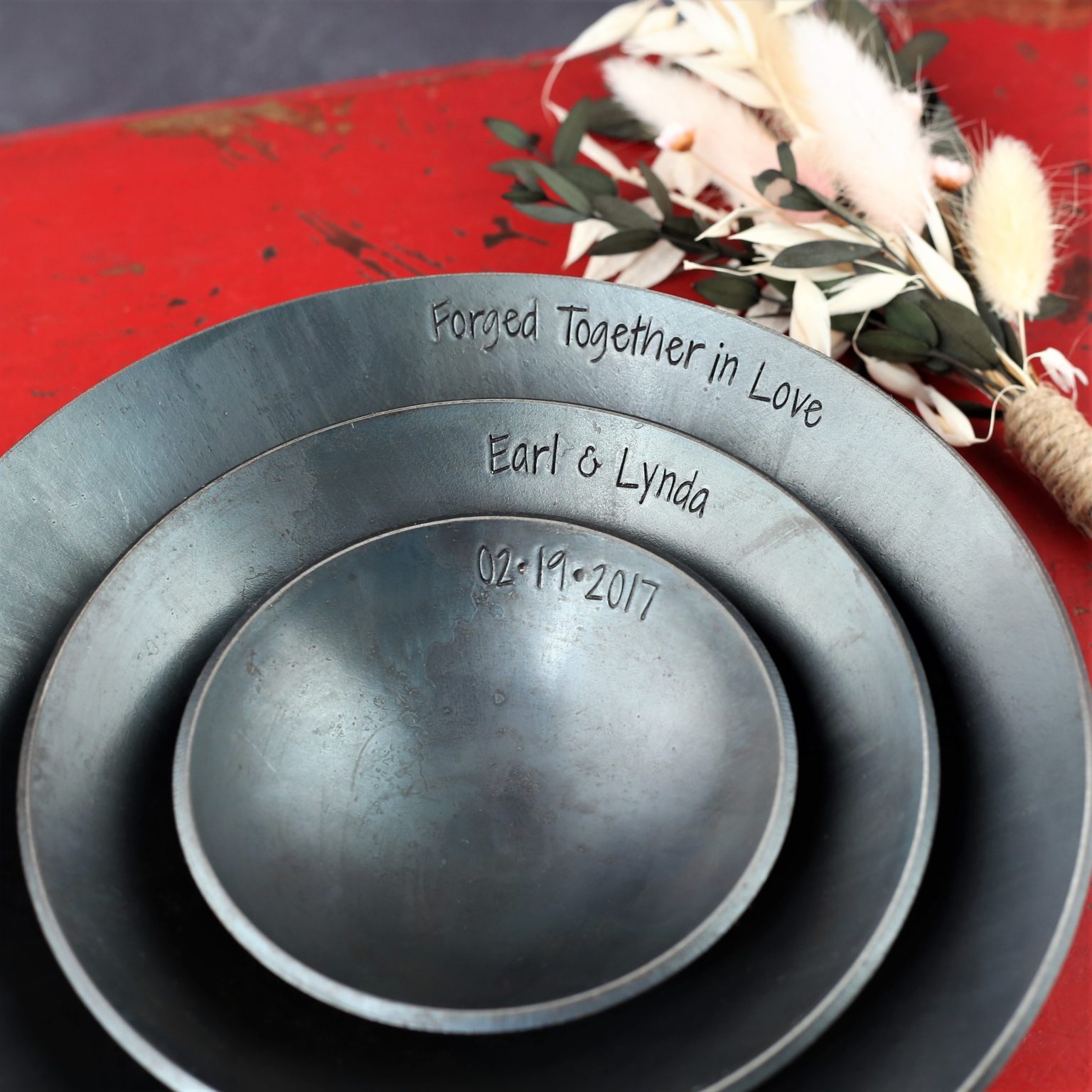 Personalised 4 Bowl Set - Coach House Forge