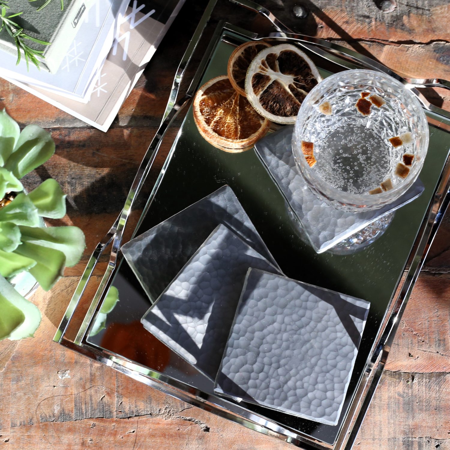 Square and Round Aluminium Coasters - Coach House Forge