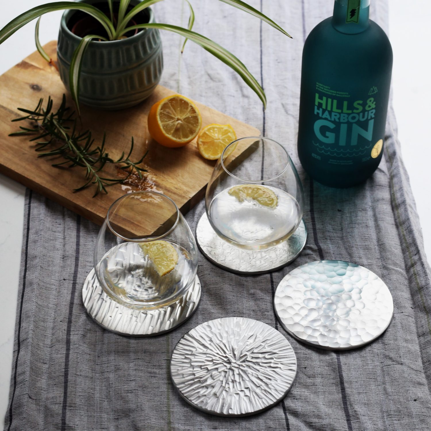 Square and Round Aluminium Coasters - Coach House Forge