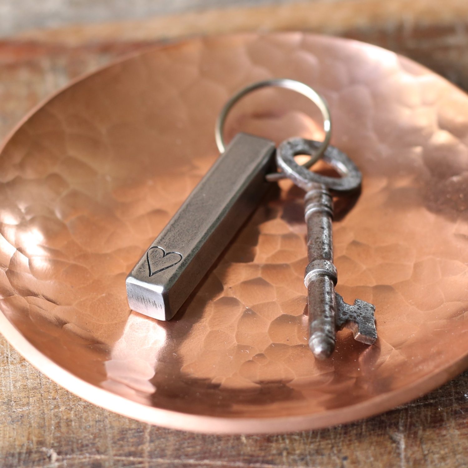 Heart Stamp Keyring - Coach House Forge